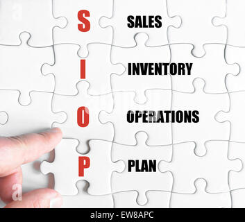 siop sales inventory and operations plan concept with big word or text ...