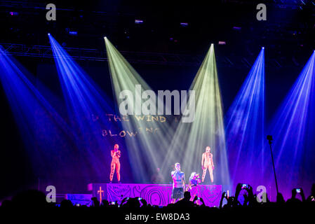 South African rap-rave group Die Antwoord perform at The Olympia ...