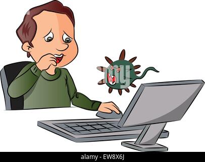 Person Afraid of Mouse, Vector Cartoon Stick Figure Illustration Stock ...