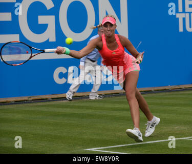 Kristina Mladenovic (FRA) won against Danka Kovinic (MNE) during the ...