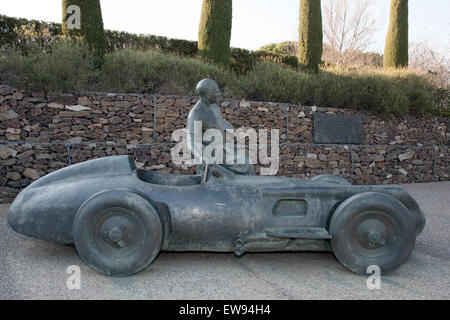 Statue of Juan Manuel Fangio (five times Formula One motor racing ...