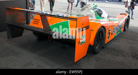The Mazda MXR-01, displayed at the 2014 WEC Fuji, a Group C prototype ...