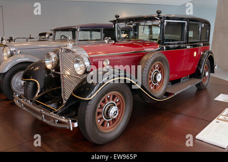 The Mercedes-Benz 770 Pullman-Limousine, displayed at the Mercedes-Benz ...
