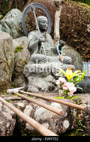 Jizo Bosatsu, statue of buddhist monk near Reikado Hall shrine at Mount ...