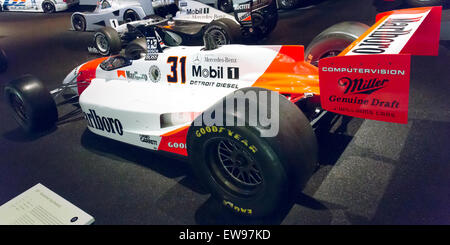 The Penske PC-23, displayed at the Mercedes-Benz Museum, an iconic ...