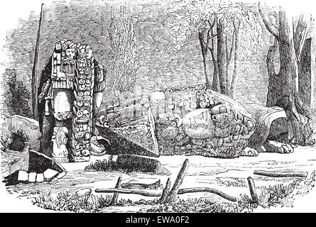 Copan Sculpture is an archaeological site of the Maya civilization ...