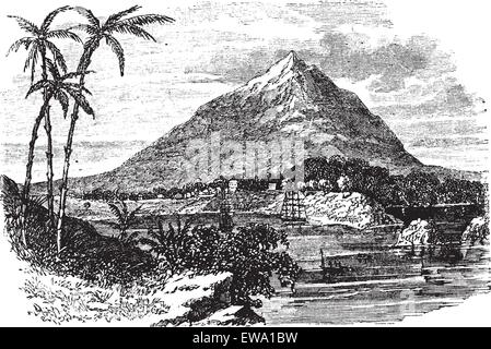 Bioko island (Republic of Equatorial Guinea) map vector illustration ...