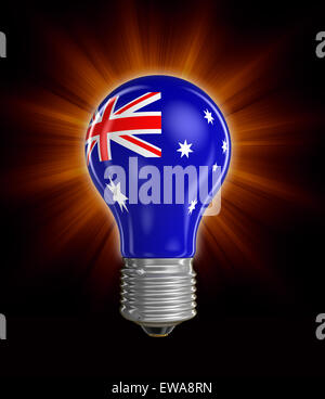 Light bulb with Australian flag. Image with clipping path Stock Photo ...