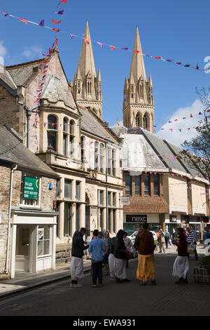 truro high street town centre shops county town cornwall england uk gb ...
