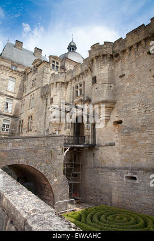 Chateau de Hautefort is French castle in Dordogne, France, Europe Stock ...