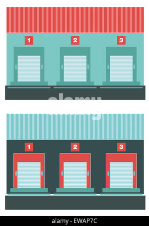 Flat icon of loading dock. Front view Stock Vector Art & Illustration ...