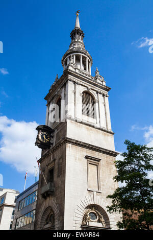Saint Mary Le Bow Church bell tower, on corner of Bow Churchyard and ...