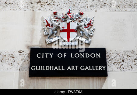 Guildhall Sign & Crest of the City of London, Basinghall Street, London ...