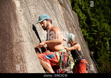 '''Cslimber on a route along Krack Rock, in the Smoke Bluffs area of ...