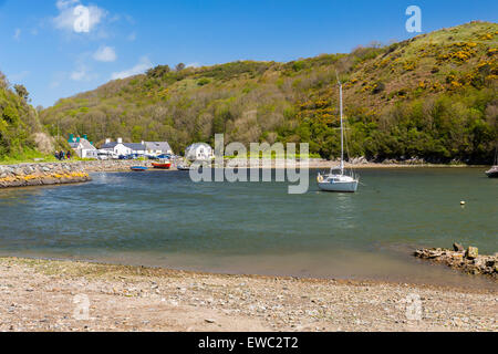 Solva in St Brides Bay in Pembrokeshire Coast National Park Wales UK ...