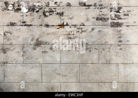 Old wall with cracks. Cement, stones and bricks. Ruined and ancient ...