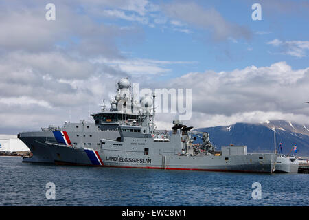 icelandic coast guard vessels thor and tyr docked in Reykjavik iceland ...