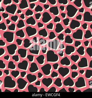 3d hearts seamless pattern. Happy Valentine's Day. Background with isometric hearts for greeting ...