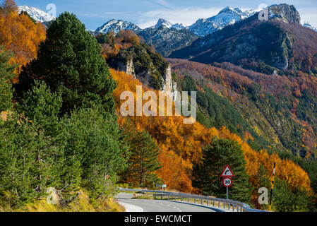 Larra Belagua road. Roncal Valley, Navarre Pyrenees, Spain Stock Photo ...