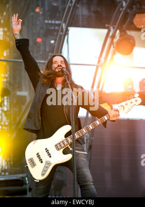 Hockenheim, Germany. 19th June, 2015. Guitarist Matthias Roehr of the ...