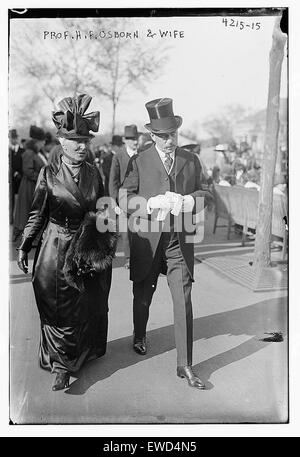 Prof. H.F. Osborn & wife, Photograph shows geologist, paleontologist ...