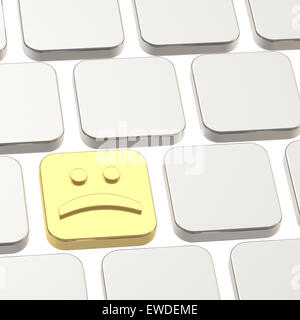Sad smile keyboard button composition Stock Photo - Alamy