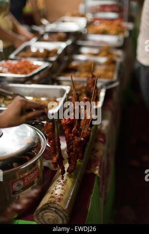 Food at the Lanzones Festival in Mambajao, Camiguin, Philippines Stock ...