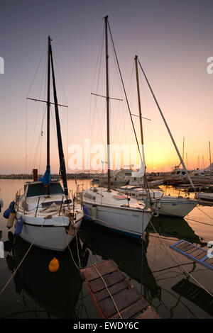 Boats in Patras harbour, Greece, at dawn, May 2023 Stock Photo - Alamy
