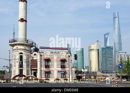 Lighthouse Museum on the Bund Shanghai background Pudong City ...