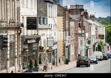 High Street shops in Dorchester High Street Dorset Stock Photo - Alamy