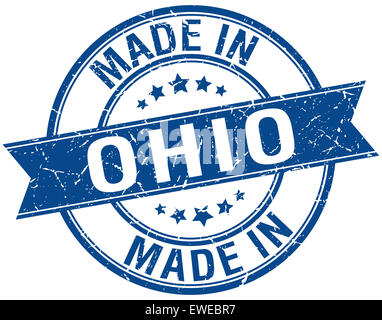 Ohio - made in blue vintage isolated label Stock Photo - Alamy