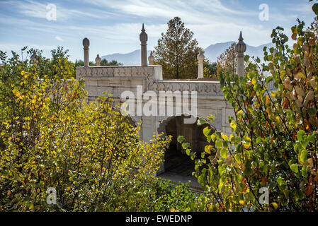 AFGHANISTAN Kabul Gardens of Babur white marble Mosque built by Shah ...