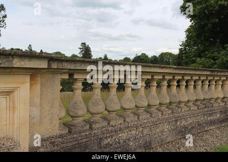 Beautiful stately mansion destroyed by fire surrounded by a stone ...
