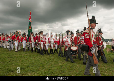 Reenactment of the Battle of Waterloo on the original battlefield in ...