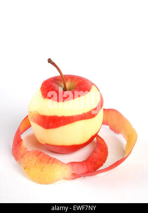 Ripe green and red apples on white background. Not isolate Stock Photo ...