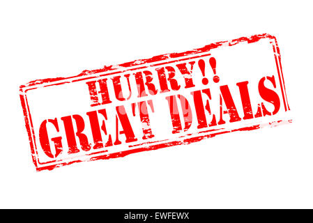 Rubber stamp with text great deals inside, illustration Stock Photo - Alamy