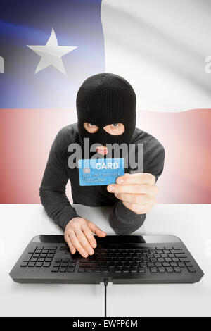 Chile flag on credit card. Finance development, Banking Account ...