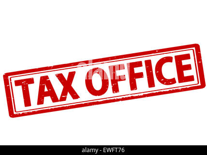 Rubber stamp with text tax office inside, illustration Stock Photo - Alamy