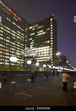 Berlin, Germany, light installation Light limit to 25 years fall of the ...