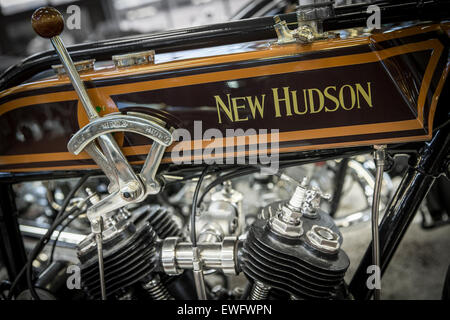 A Classic New Hudson Motorcycle Stock Photo - Alamy