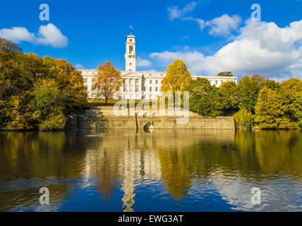 Autumn colours Highfields Park Trent Building and Highfields lake ...