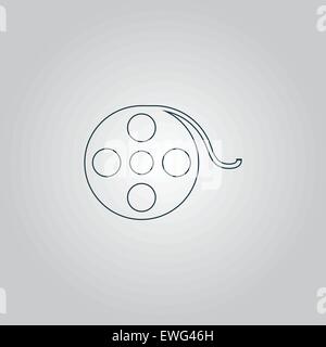 Reel with film icon digital blue Stock Vector Image & Art - Alamy