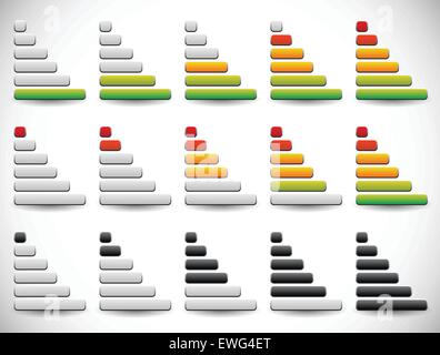 Loading, progress bars, indicators. Levels from low to high. editable vector Stock Vector Image ...