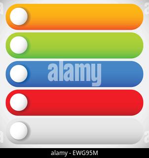 Empty long buttons with circles. 5 colors Stock Vector Image & Art - Alamy