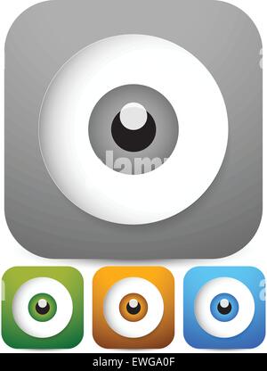 10 Eye/View Icons Set: Simple Vector Graphics Stock Vector Image & Art ...