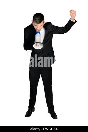 Man yelling at something down Stock Photo - Alamy