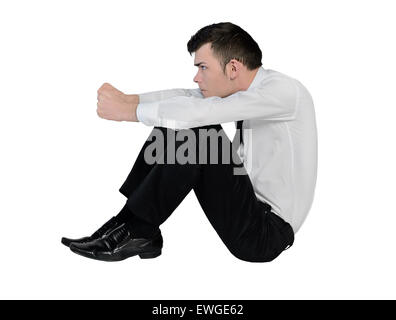 Isolated business man drive something Stock Photo - Alamy
