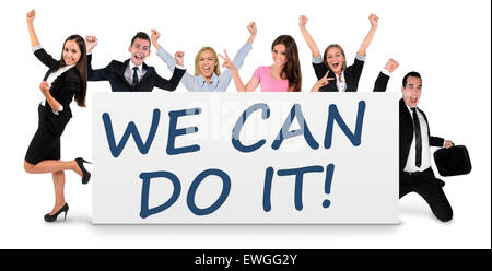 We can do it word writing on banner Stock Photo - Alamy