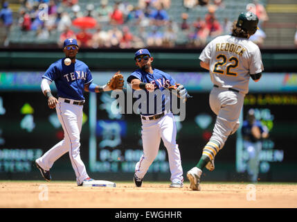 Arlington, Texas, USA. 25th June, 2015. Texas Rangers third baseman ...