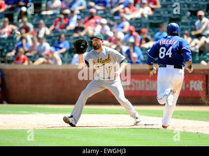 Arlington, Texas, USA. 25th June, 2015. Texas Rangers third baseman ...